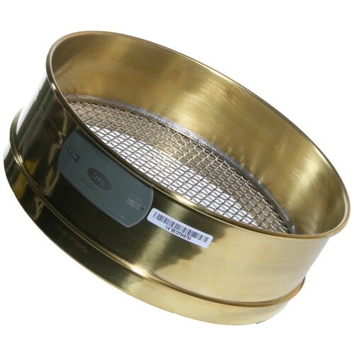 Advantech 1/4"BS12F ASTM Brass 12-Inch Test Sieve with Stainless Steel ...