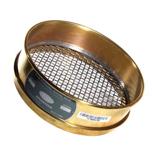 Advantech 1/4"BS8F ASTM Brass 8-Inch Full Height Test Sieve with ...