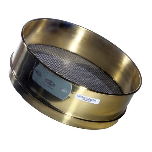 Advantech 12BS12F ASTM Brass 12-Inch Test Sieve with Stainless Steel ...