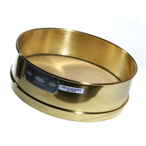 Advantech 140BB12F ASTM Brass 12-Inch Test Sieve with Brass WM #140, FH