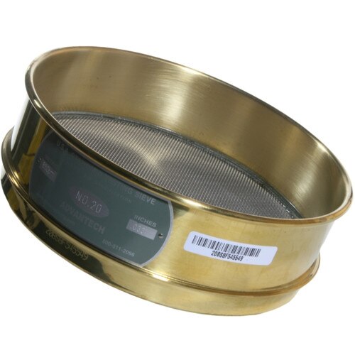 Advantech 20BS8F ASTM Brass 8-Inch FH Test Sieve with SS WM #20
