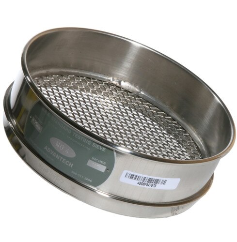 Advantech 4SS8F ASTM Stainless Steel 8-Inch Full Height Test Sieve with ...