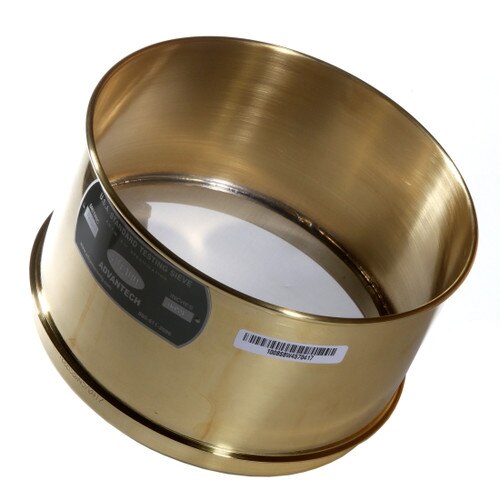 Advantech 500BS8W4 ASTM Brass Deep Wash 8-Inch Test Sieve with Stainless St