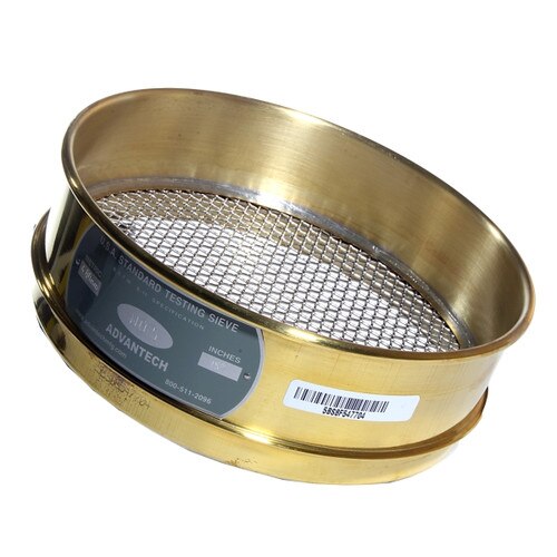Advantech 5BS8F ASTM Brass 8-Inch Full Height Test Sieve with Stainless ...