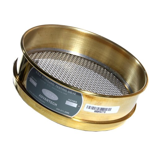 Advantech 6BS8F ASTM Brass 8-Inch Full Height Test Sieve with Stainless ...