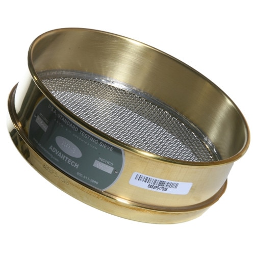 Advantech 8BS8F ASTM Brass 8-Inch Full Height Test Sieve with Stainless ...