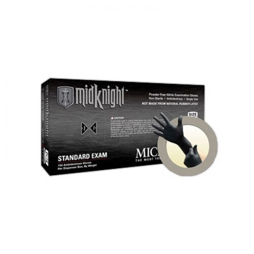 Ansell® MK-296-L Microflex® MidKnight® Black Nitrile Gloves