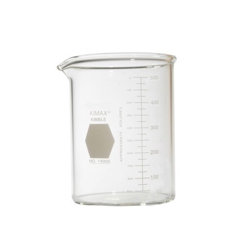 Kimble® 14005-400 KIMAX® Heavy-Duty Glass Beaker with Spout, Low Form, Grad