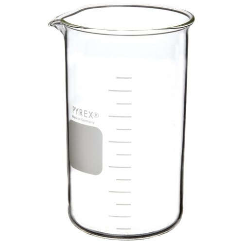 Corning® 1060-500 PYREX® 500mL Tall Form Berzelius Beaker with Spout, Gradu