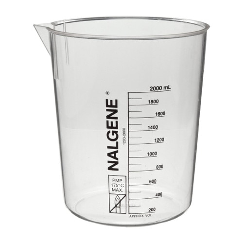 Nalgene 1203-1000 Griffin Low-Form Plastic Beaker with Printed Graduations