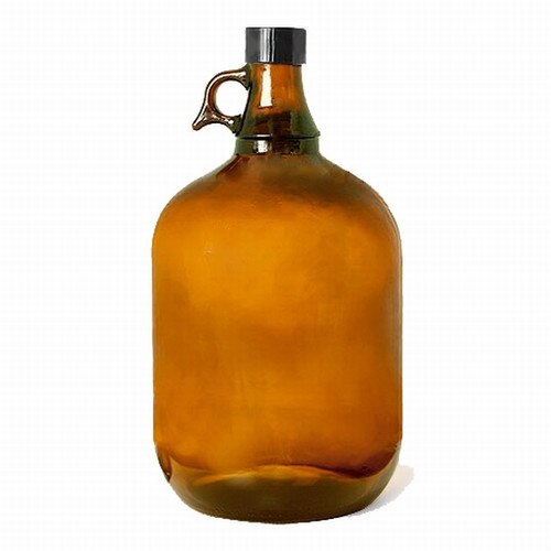 Wheaton® 220939 Safety-Coated Amber Glass Sample Jug with Metal Foil ...
