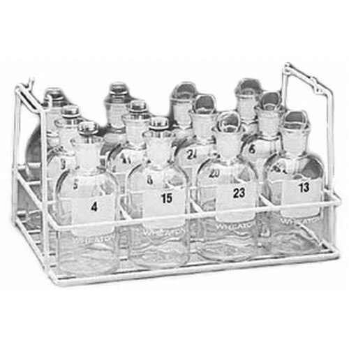 Wheaton Science W227731 | 12-Place BOD Bottle Rack for 300mL BOD Bottles