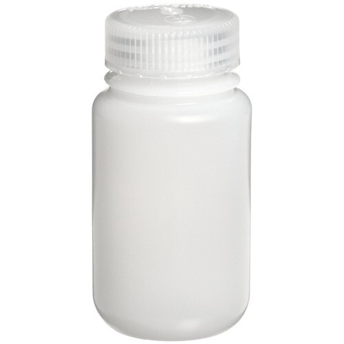 Nalgene® 2189-0004 Wide Mouth Sample Bottle, HDPE with PP Screw Cap, Econom