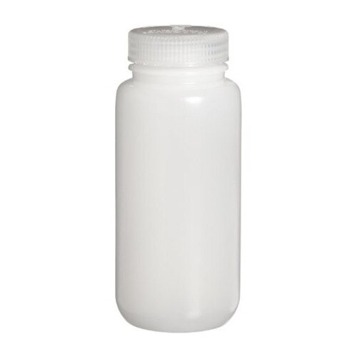 Nalgene® 332189-0032 Wide Mouth Sample Bottle, HDPE with PP Screw Cap, Econ