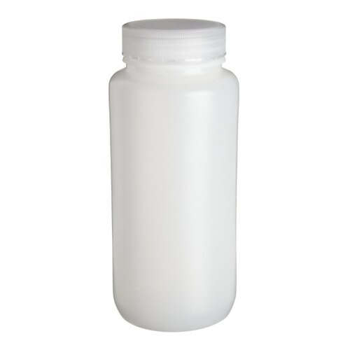 Wheaton® 209549 Leak-Resistant 500mL Wide-Mouth Plastic Sample Bottle with