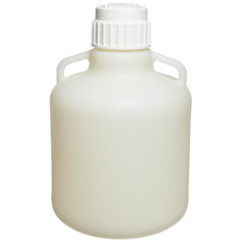 Nalgene® 2210-0065 Round Lab Carboy with Handles, LDPE with White PP Screw