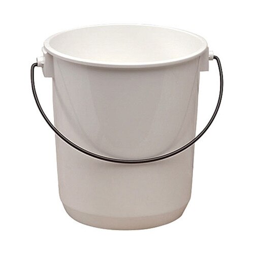 Nalgene® 7012-0110 Plastic Graduated Lab Bucket, White Polypropylene, 10.4L