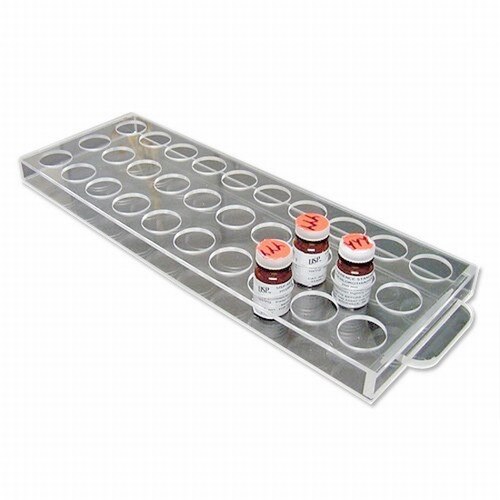 Bel-Art 185132300 USP™ Reference Standards Bottle Rack, Clear Acrylic, 30-P