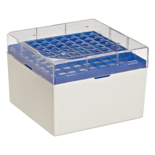 Bel-Art 188490002 Cryo-Safe™ Cryogenic Vial Storage Box with Lid for 5mL Vi