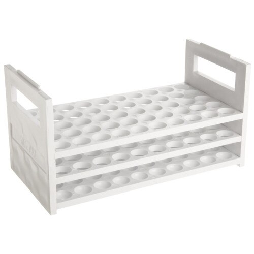 Bel-Art 188640001 Water Bath Test Tube Rack for 13 to 16mm Tubes, White PP,