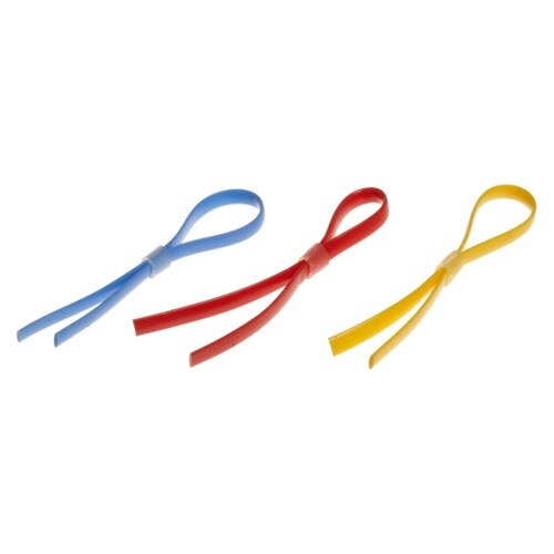 Bel-Art 203080000 Silicone Rubber Lab Ties, Assorted Colors