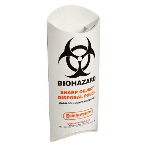 Bel-Art 132340000 Biohazard Sharp Object Safety Disposal Pouch
