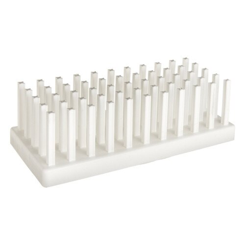 Bel-Art 189120000 Full-View Peg Test Tube Rack for 17 to 20mm Tubes, White
