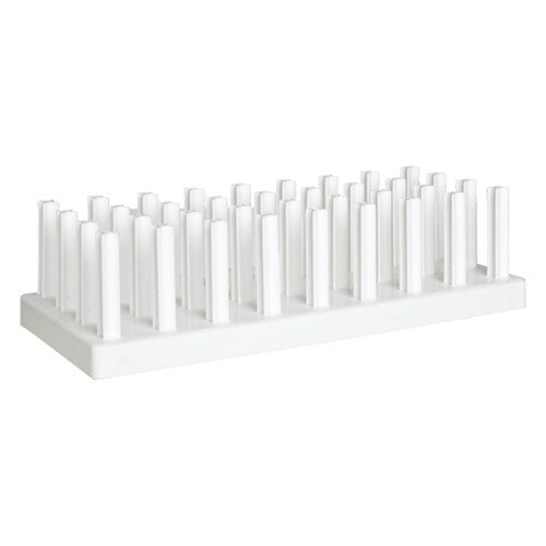 Bel-Art 189150000 Full-View Peg Test Tube Rack for 25 to 30mm Tubes, White