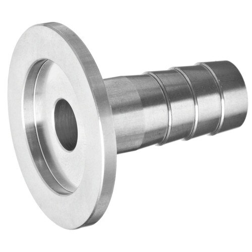 BrandTech® 662516 Small Flange with Hose Nozzle, NW25/8mm, Aluminum