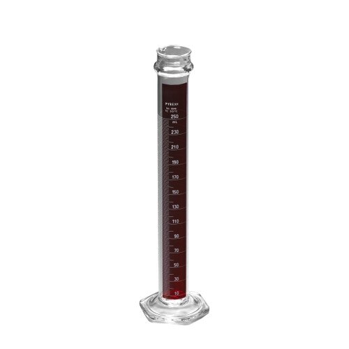 Corning® 3046-100 PYREX® 100mL Lifetime Red™ Graduated Cylinder with Reinfo