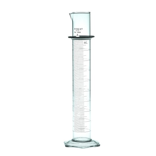 Corning® 3026-50 PYREX® 50mL Economy Class A Graduated Cylinder with Double