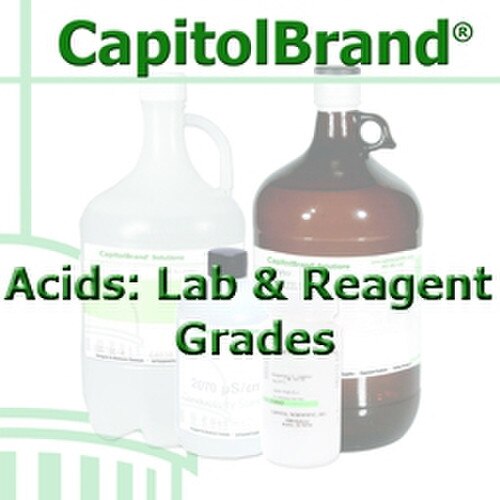 CapitolBrand® H2505-4L Hydrochloric Acid, ACS Reagent Grade, 4L (Case of 4)