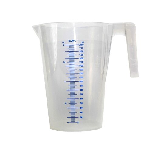CapitolBrand® 483941 Nesting Plastic Lab Pitcher with Handle, 2000mL ...