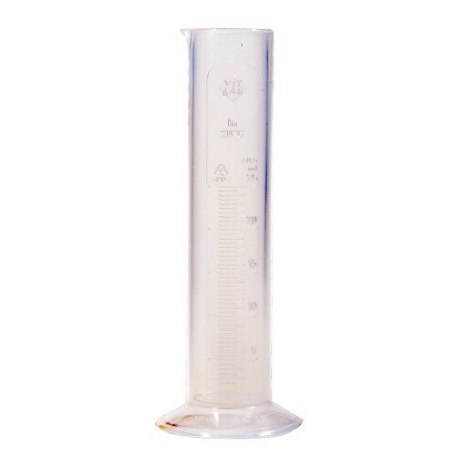 CapitolBrand® 640941 Short Form Plastic Graduated Cylinder, 25mL ...
