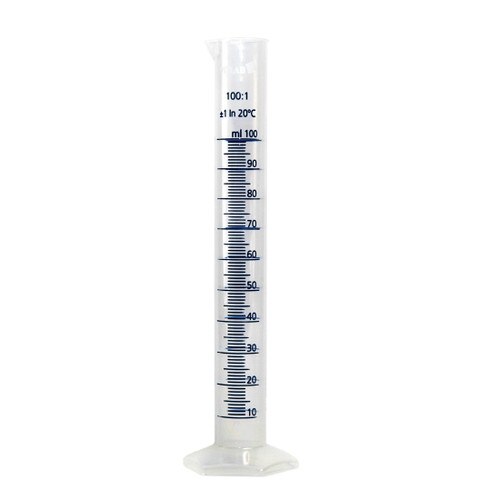 CapitolBrand® 649081 Plastic Graduated Cylinder, Class B, 100mL ...