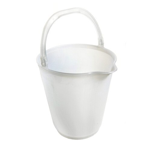 CapitolBrand® V96794 Plastic Graduated Lab Bucket with Handle & Pouring Lip