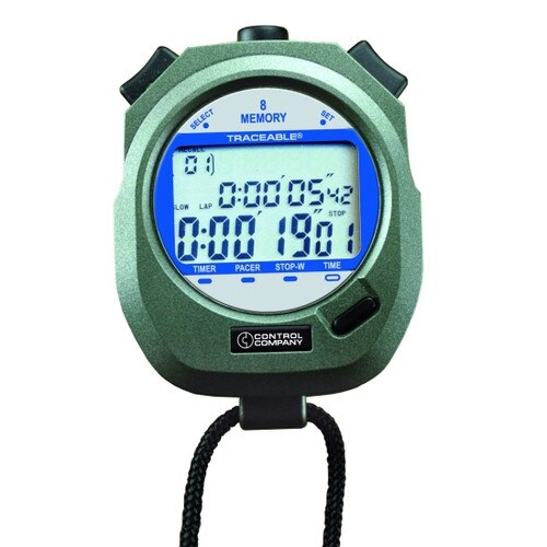 Control Company 1034 | Traceable® Dual-Display Digital Stopwatch, Timing Ra