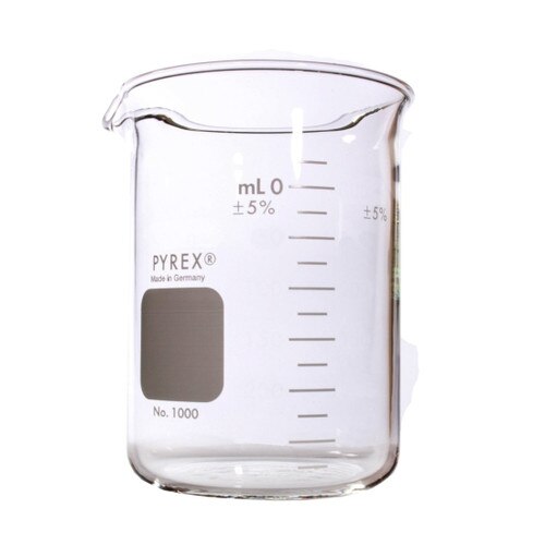 Corning® 1000-4L PYREX® 4L Low Form Griffin Beaker, Double Scale ...