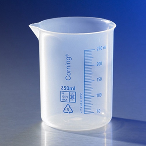 Corning® 1000P-600 Low Form Griffin Beaker, 600mL, Graduated Polypropylene