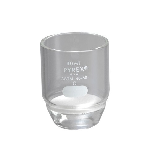 Corning® 32960-15C PYREX® 15mL Low Form Gooch Crucible with 20mm COARSE Fri