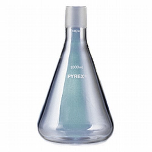Corning® 33985-4L PYREX® 4000mL Erlenmeyer Flask with Graduations, 40/35 [S