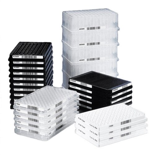 Corning® 3570BC 384-Well Low Flange Flat Bottom 50?L MicroPlate with Lid, G