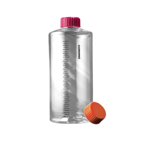 Corning® 430851 Sterile 850cm2 Plastic Roller Bottle with Easy Grip Cap, TC