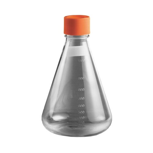 Corning® 431144 Sterile 250mL Disposable Plain Erlenmeyer Culture Flask wit