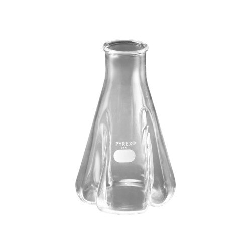 Corning® 4460-2L PYREX® 1.5L Baffled Trypsinizing Culture Flask with Beaded