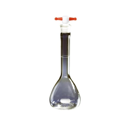 Corning® 5644-50 PYREX® 50mL Class A Volumetric Flask with PTFE Keyhole Sto