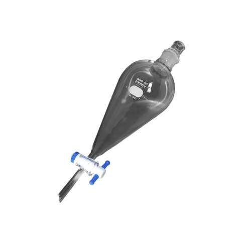 Corning® 6402-4L PYREX® 4L Squibb Separatory Funnel with No. 8 PTFE [ST] St