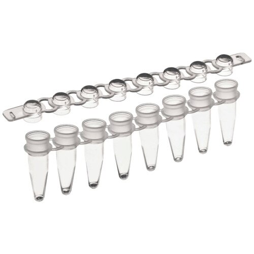 Corning® 6547 | 0.2mL 8-Well PCR Tube Strips with Strip Caps, Polypropylene