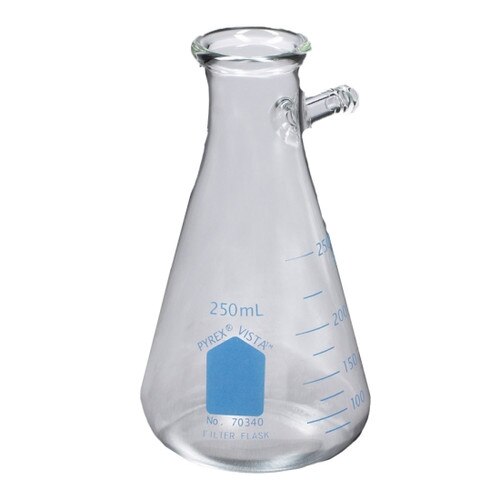Corning 70340-500 PYREX VISTA 500mL Heavy Wall Filtering Flask with Side