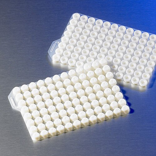 Corning® 8507 Septum Cap on Mat for 1D/2D Bar Coded Storage Tubes, Disposab